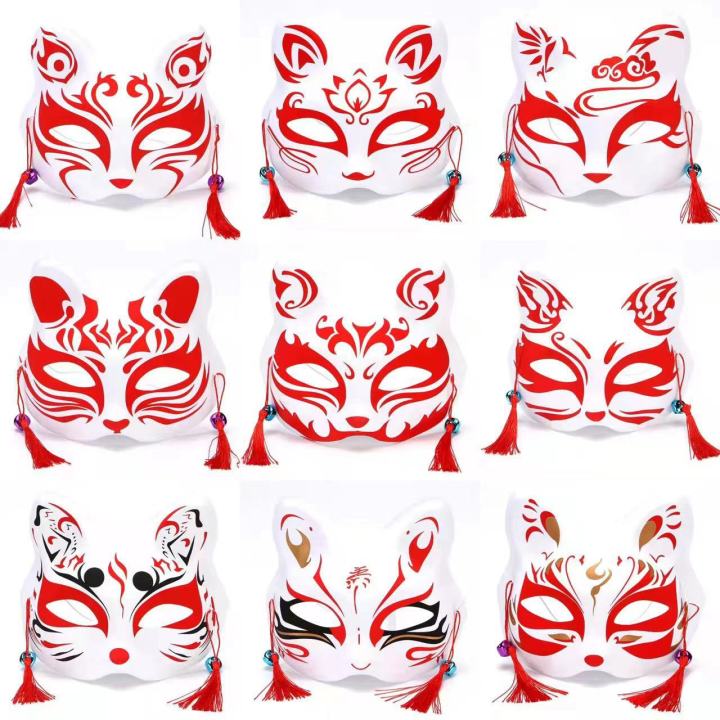 Hot Japanese Style Japanese Style Fox Mask Half Face Full Face Antique ...