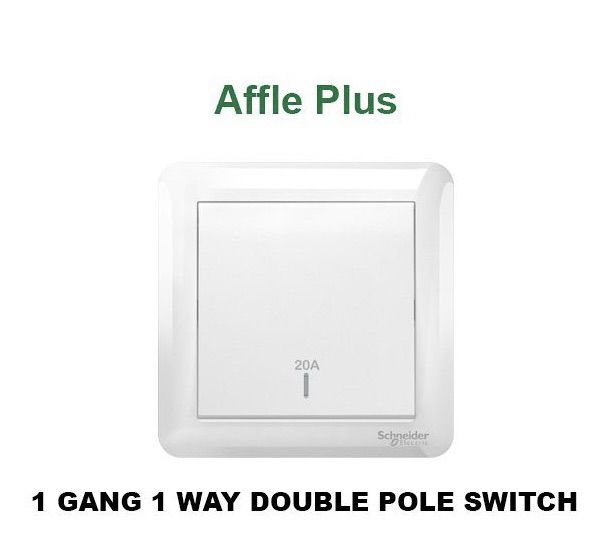 SCHNEIDER AFFLE PLUS 1 GANG 1 WAY 20A DOUBLE POLE SWITCH (WATER HEATER ...