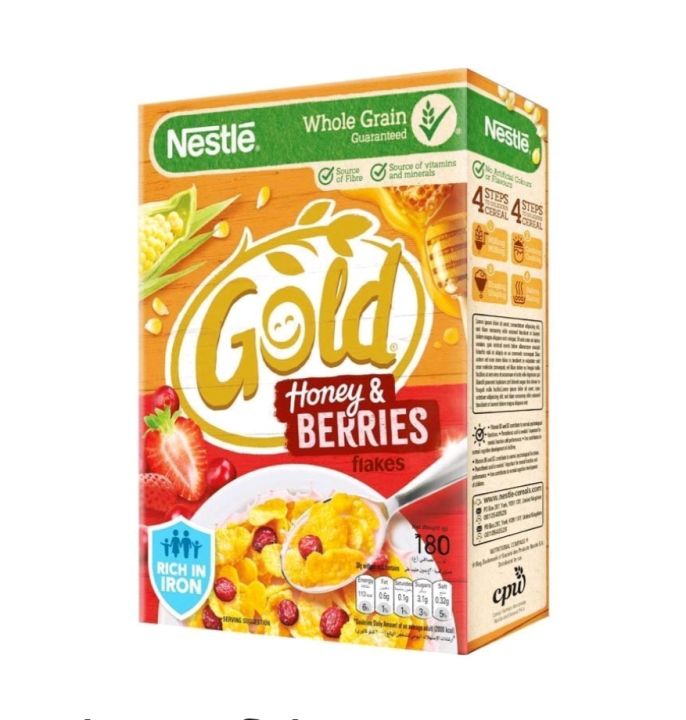 Nestle Gold Cornflakes Honey & Berries Flakes (180g) | Lazada PH