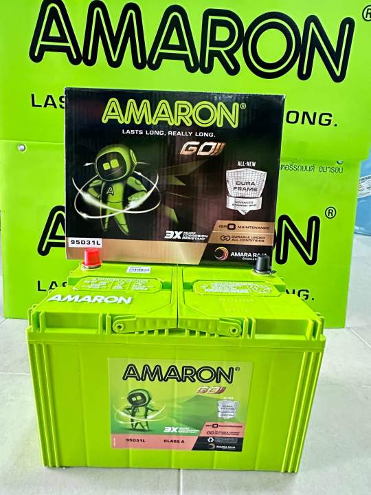 เพิ่งเข้ามาสดๆAmaron แบตเตเตอรี่รุ่นG0 95D31L/R (ขนาดยาว31 กว้าง18 สูง23 เซนติเมตร) รับประกัน 1 ...