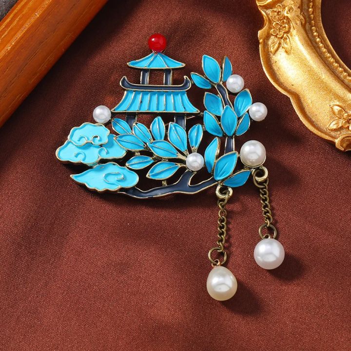 สไตล์จีนวินเทจเข็มกลัดElegant Chest Pinคลาสสิกชุดอุปกรณ์เสริมแฟชั่น ...