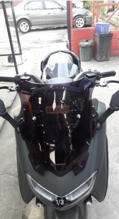 Nmax 2020 to 2023 model version 2 windshield 3mm thickness smoke black ...