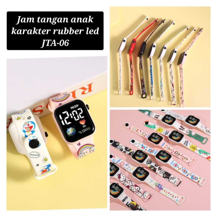 Jam anak karakter rubber led jta-06/Jam Tangan Anak LED Kotak Karakter Lucu | Lazada Indonesia