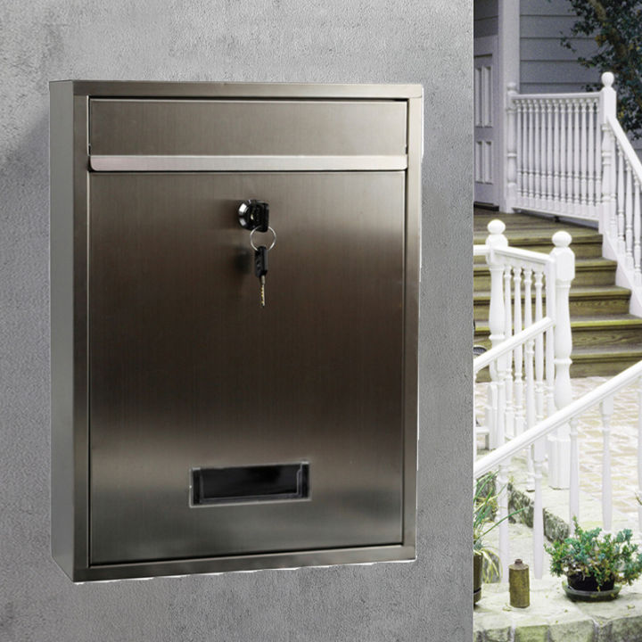 【COD】Waterproof Outdoor Metal Post Box Letter Mailbox Wall Mounted ...