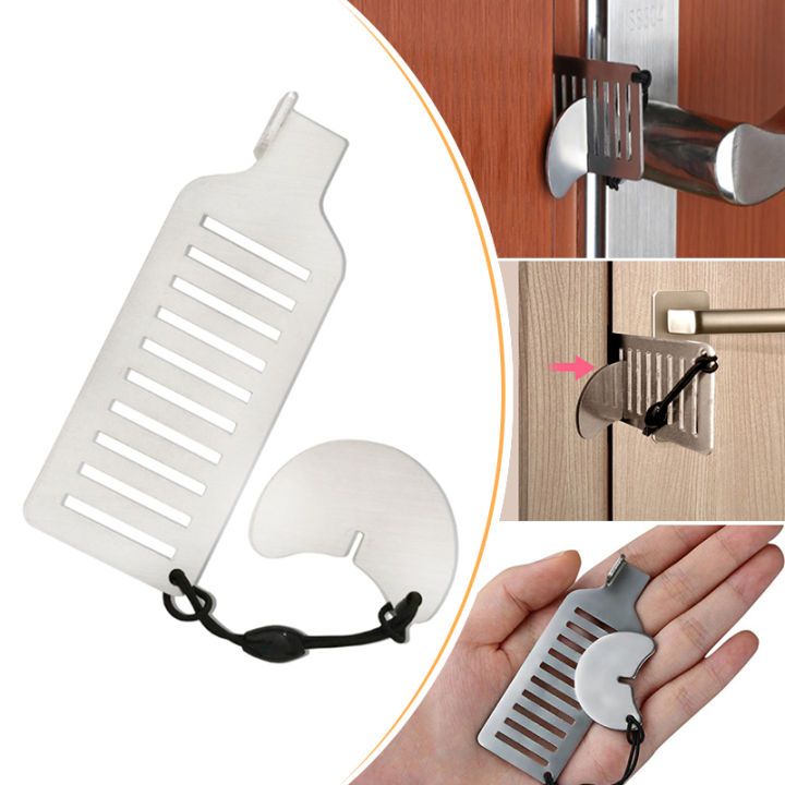 Stainless Steel Door Locks Anti-theft Door Stop Portable Safety Latch ...