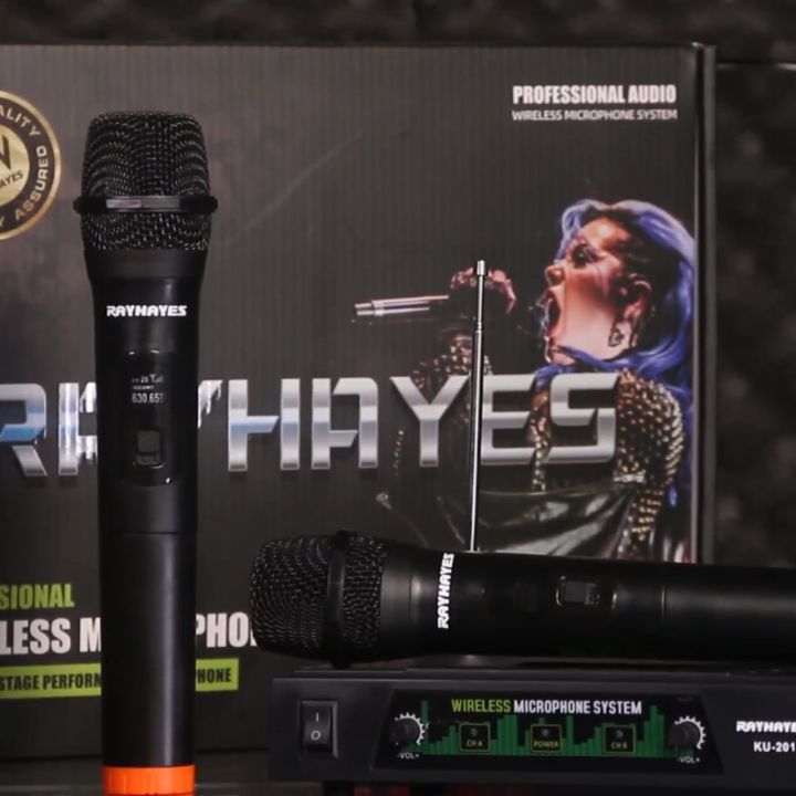 【ร้านค้าในพื้นที่】rayhayes Ku 201 Wireless Microphone ไมค์ลอยไร้สาย ไมค์ร้องเพลง ไมค์คาราโอเกะ 