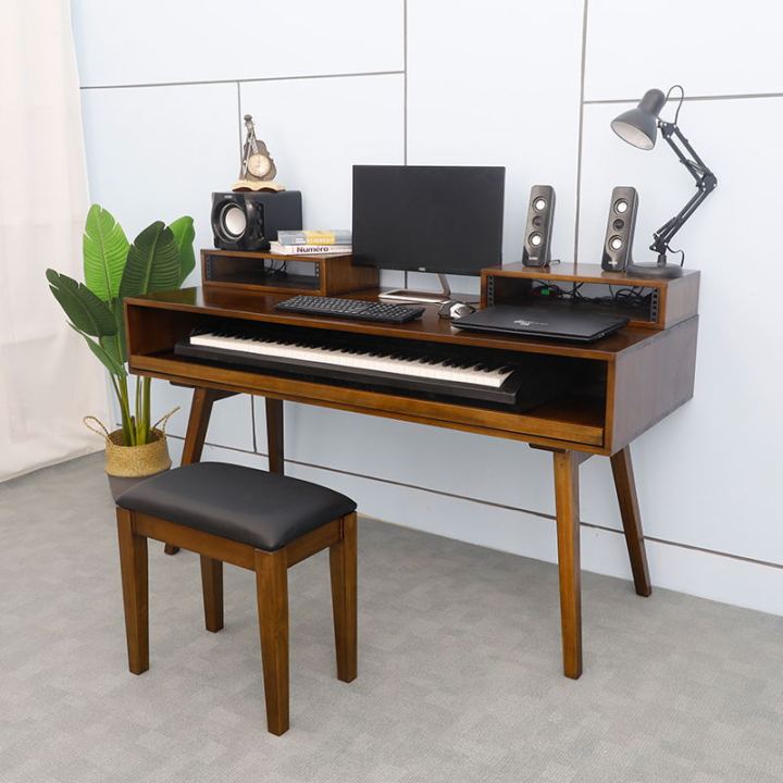 Solid Wood Music Worktable Piano Desk Recording Studio Workbench ...