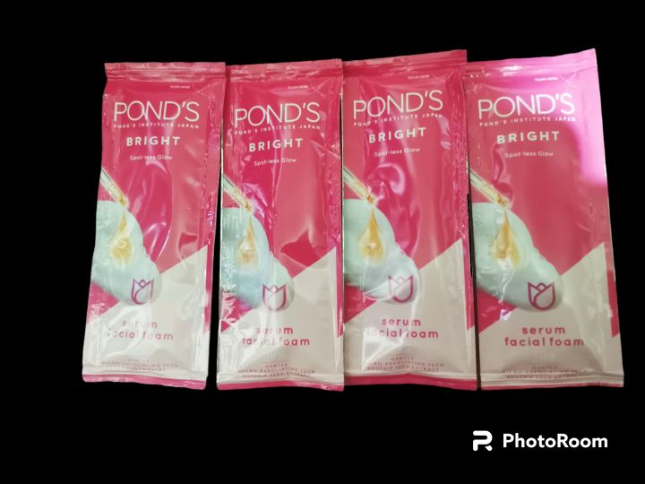 4 SACHETS PONDS BRIGHT SERUM FACIAL FOAM 10 G EXP2026 | Lazada PH