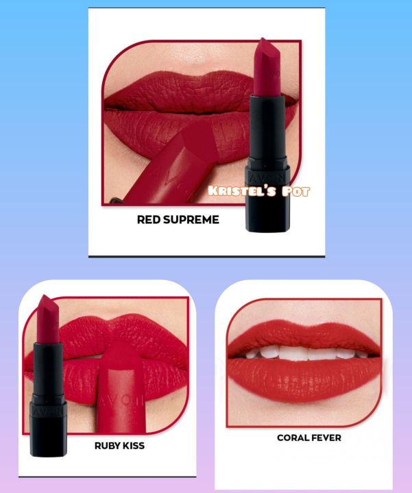 Avon ULTRA PERFECTLY MATTE Red Supreme / Ruby Kiss/ Coral Fever ...