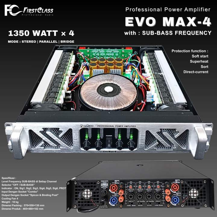power firstclass evo max4 original 4 channel FIRSTCLASS EVO MAX 4 ...