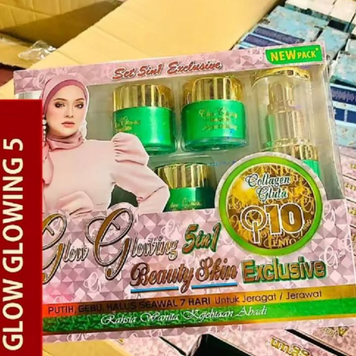 Glow Glowing dara anggun - 5 in 1 ☀️ skincare set Original | Lazada