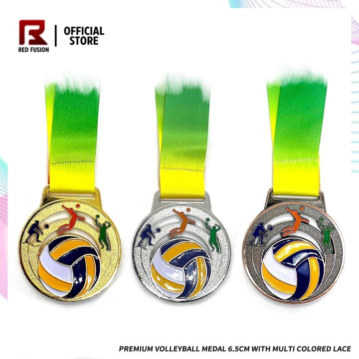 Premium Volleyball Medal 6.5cm With Multi Colored Lace | Lazada PH