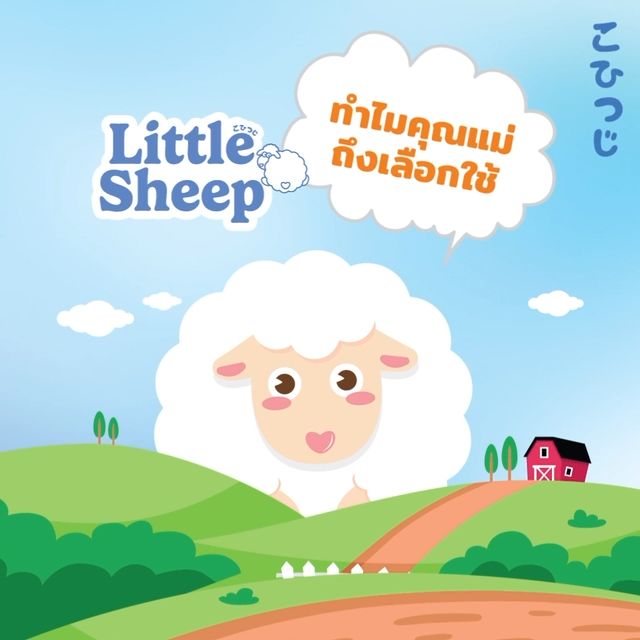 [โค้ดลด ฿300] กางเกงผ้าอ้อมเด็ก Little Sheep บาง 0.2 cm. แห้งยาวนาน 12 ...