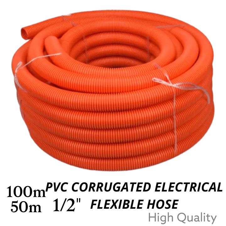 PVC Corrugated Electrical Flexible Hose 1/2 (50meters and 100meters) High Quality by JLM ...