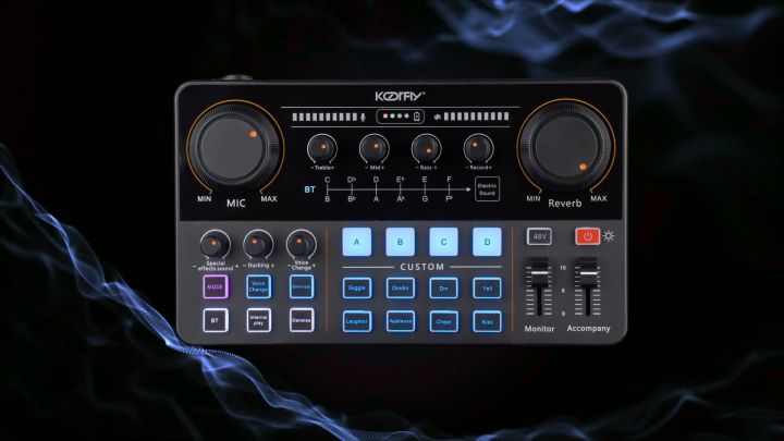 KOORFLY KF04 Sound Card Professional Live Sound Mixer Bluetooth ...