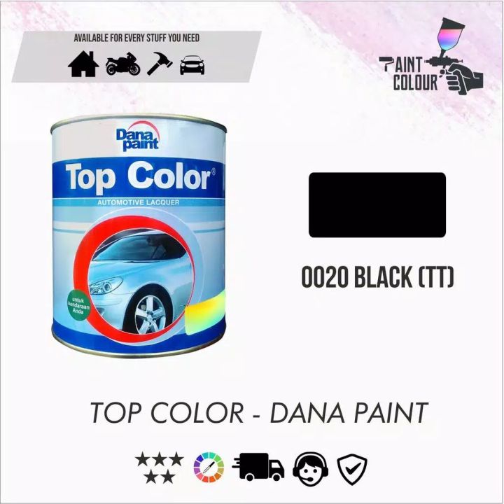 TOP COLOR 0020 Black (Tt) - Cat Mobil Kayu Besi Duco CAT HITAM ...