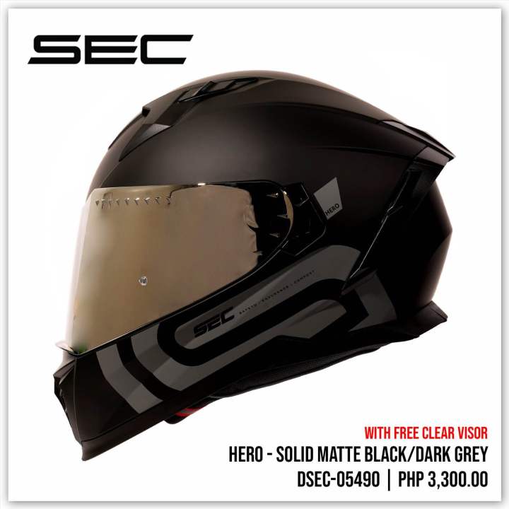 SEC hero noisy dual visor full face helmet with FREE EXTRA CLEAR LENS ...