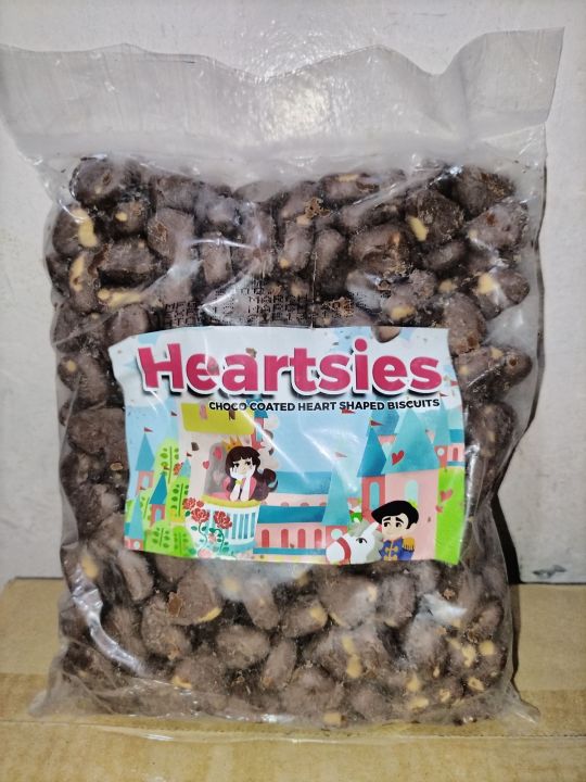 HEARTSIES CHOCO COATED HEART SHAPED BISCUITS 500g | Lazada PH