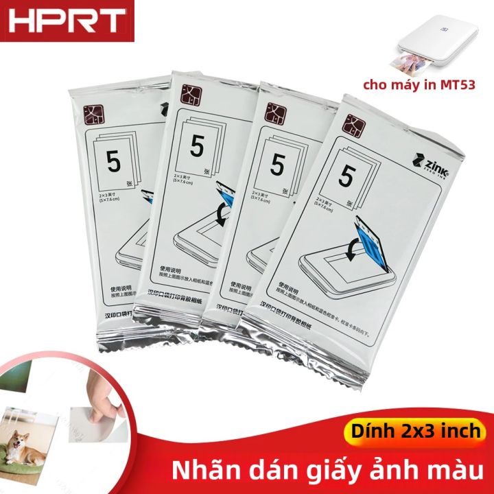 Giấy Ảnh Màu Khổ 2x3 Inch Có Lớp Keo Dán Mặt Sau, Chất Liệu Zink, Dùng ...