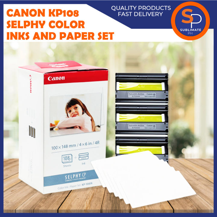 Canon Selphy KP108 Photo Paper(100mm x 148mm) 108 Sheets with 3 Refill ...