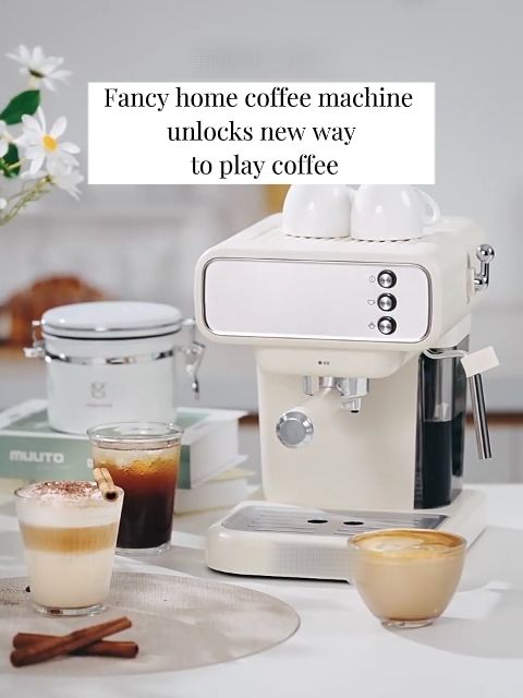 Vermax Coffee Maker Espresso Machine With Milk Frother Cappuccino Ice ...