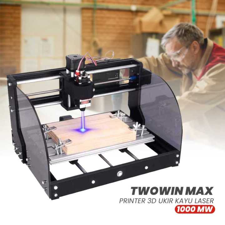 TwoWin Max Printer 3D Ukir Kayu GRBL Laser 1000 mW - CNC 3018 Pro | Lazada Indonesia