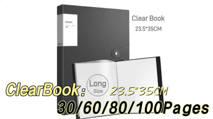 Clear Book Long Clear Folder Presentation Book Long Clear File Art ...