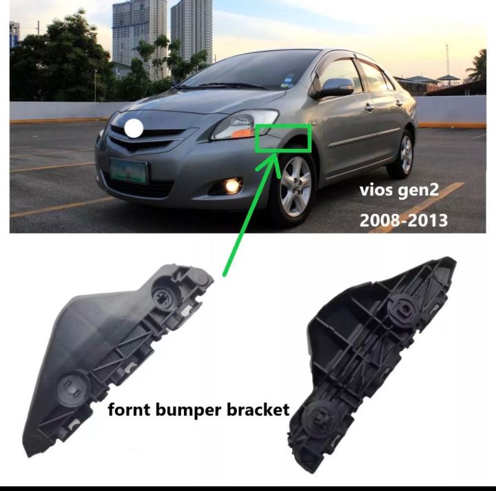 a pair front bumper bracket support for TOYOTA VIOS gen2 2008 2009 2010 2011 2012 2013 | Lazada PH