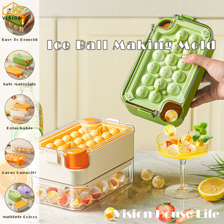 Tầm nhìn Băng khay hình khối S với nắp và bin Vòng khay đá với nắp hộp ...