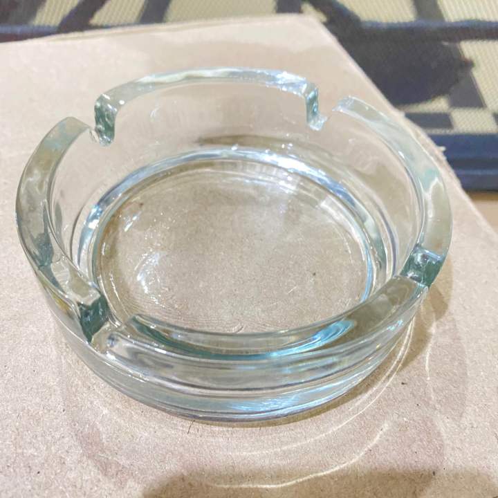 Asbak rokok kaca jarak tebal | Lazada Indonesia