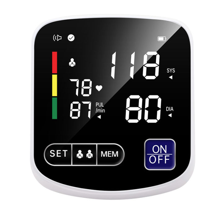 Medical Automatic Arm Blood Pressure Monitor Heart Beat Rate Pulse ...