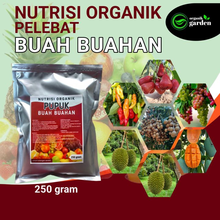 pupuk organik BUAH BUAHAN | booster nutrisi organik pelebat buah buahan 250 gram | Lazada Indonesia