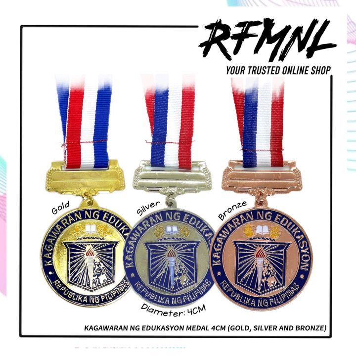 Kagawaran Ng Edukasyon Medal 4cm (Gold,Silver And Bronze) | Lazada PH