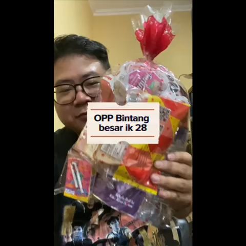 ( isi 12 ) Plastik Ulangtahun Souvenir Besar Ukuran 28x45cm / OPP ...