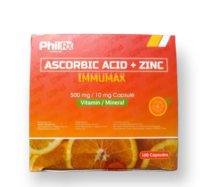 IMMUMAX / MEEDZINC Ascorbic Acid as Sodium Ascorbate 500mg/10mg | Lazada PH