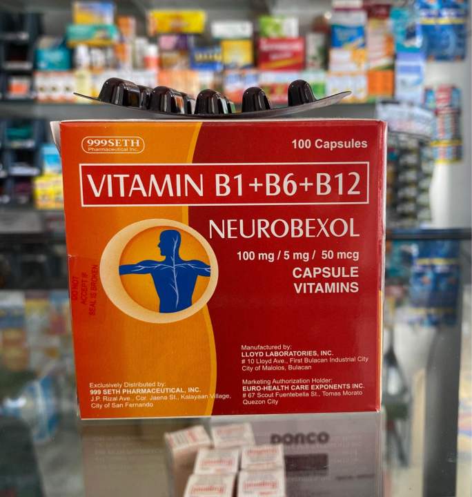 VITAMIN B1 B6 B12 Neurobexol capsules 100’s | Lazada PH