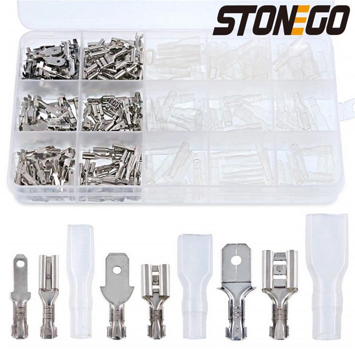 STONEGO 180PCS/270PCS Electrical Wire Crimp Terminal Connector Male ...