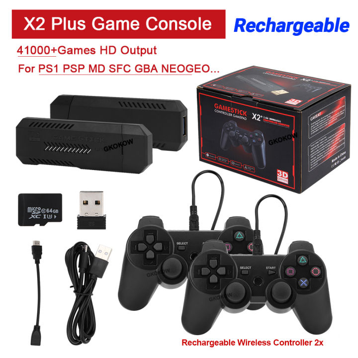 New Upgrade X2 PLUS Video GameStick Console 2.4G P3 Rechargeable ...