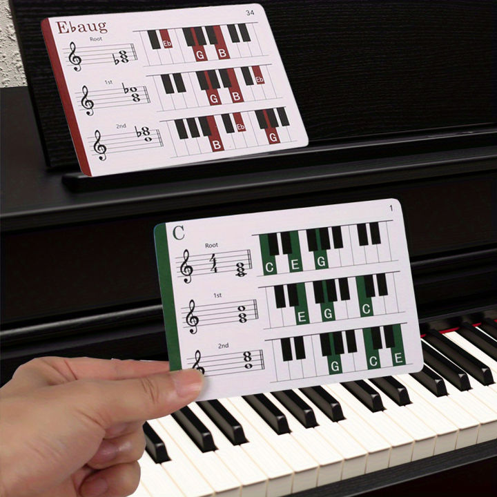 Music Flash Cards Colored Copper Plate Paper Piano Color Coded Flash ...