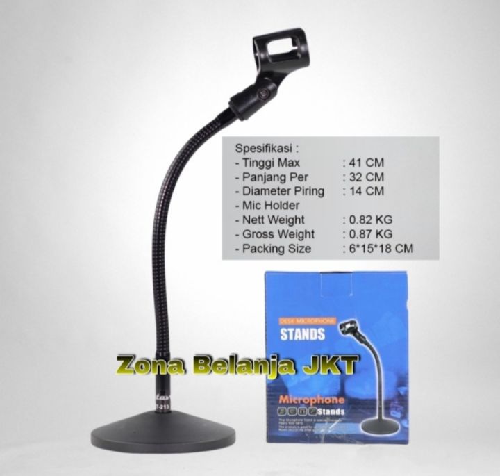 Stand Mic Meja Podium Flexibel Spiral Full Besi / Standing Mic Meja ...
