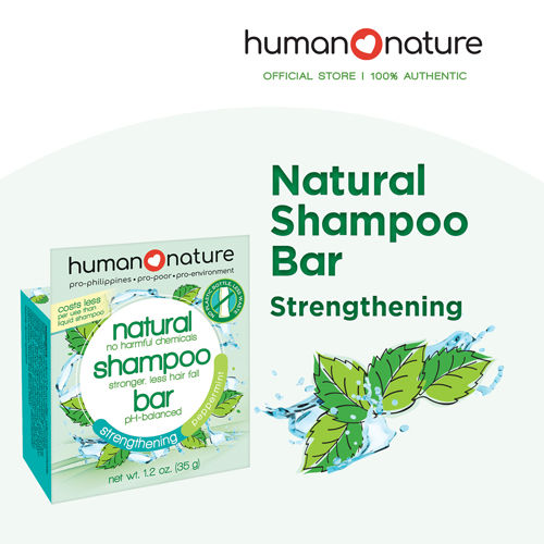 Human Nature Strengthening Shampoo Bar - Peppermint (No Harmful ...