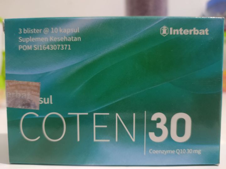 COTEN 30 MG Coenzyme Q10 30mg box 30 licaps (liquid capsules) | Lazada ...