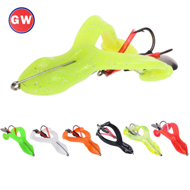 Topwater Soft Frog Fishing Lure With Double Sharp Hooks Artificial ...