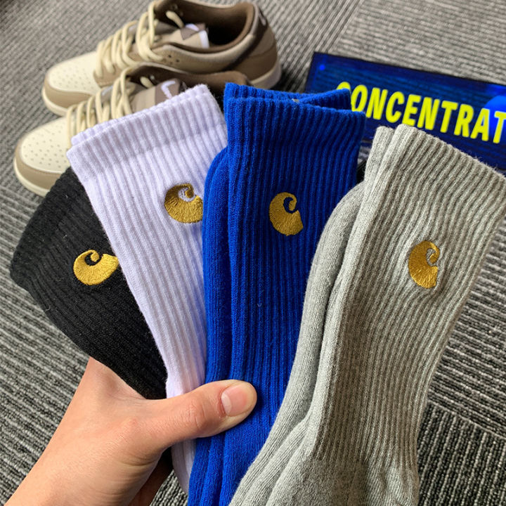 Kahate Unisex Simple Workwear Style Skateboard Sports Socks Towel ...