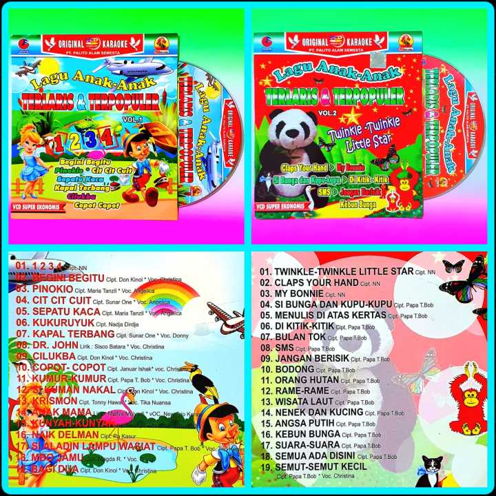 KASET VCD VIDEO MUSIK LAGU ANAK ANAK TERLARIS TERPOPULER SEPANJANG MASA ...