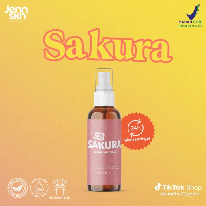 Jennskin Deodorant Natural Spray Aroma Sakura Bisa untuk Pria dan ...