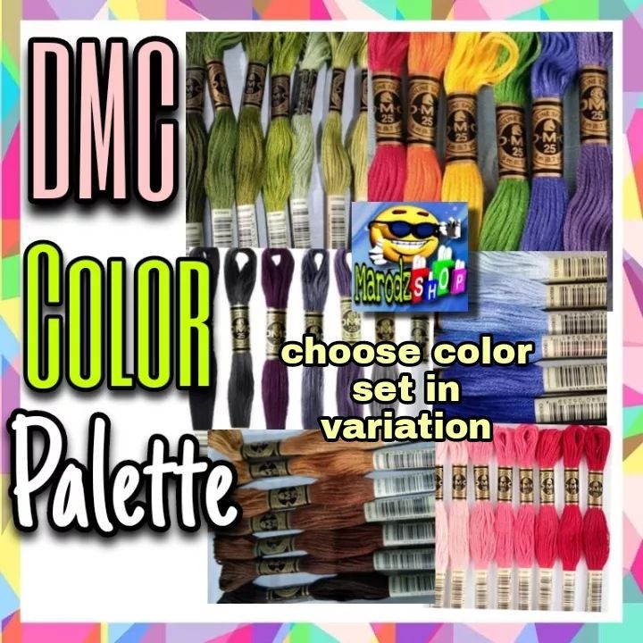 DMC COLOR PALETTE / 7 COLORS PER PACK / PLEASE CHOOSE AT VARIATION ...