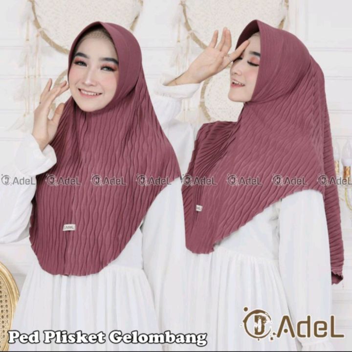 hijab adel model prisket gelombang | Lazada Indonesia