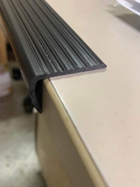 Rubber Stair Nosing(Plain black) 40mm x 8ft | Lazada PH
