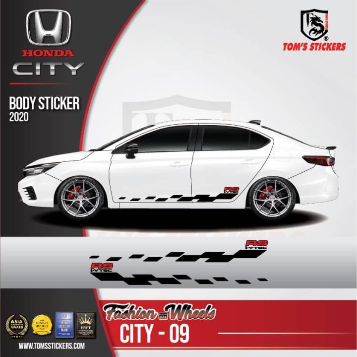 👍👍 HONDA CITY CAR BODY STICKER SET CITY - 09 | Lazada